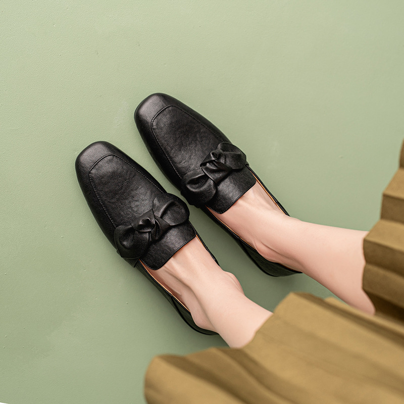 CHIKO Queralt Square Toe Block Heels Loafers Shoes