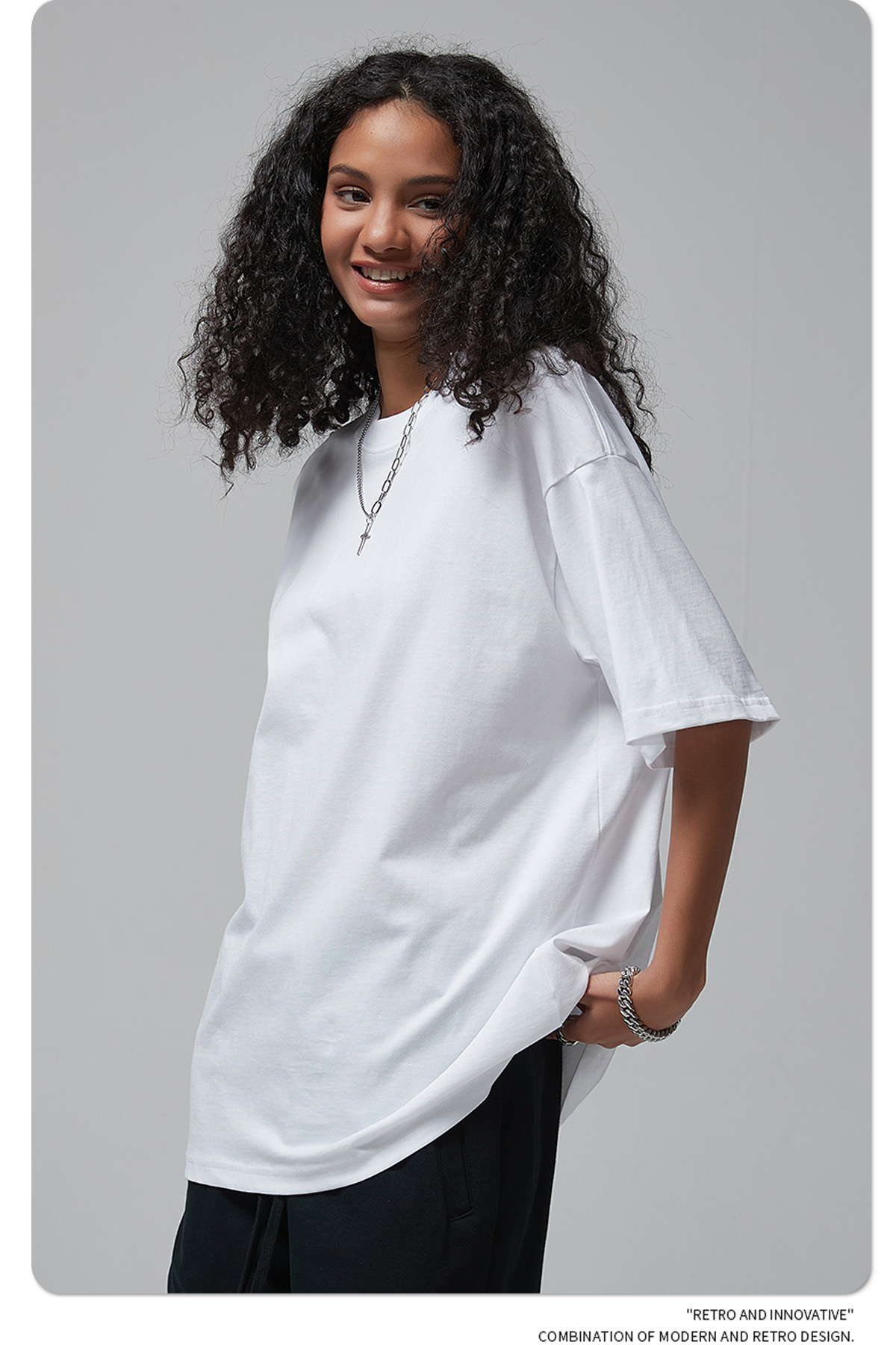 2025新品190G宽松oversize男士纯棉t恤 潮牌短袖空白纯色t基础款-阿里巴巴