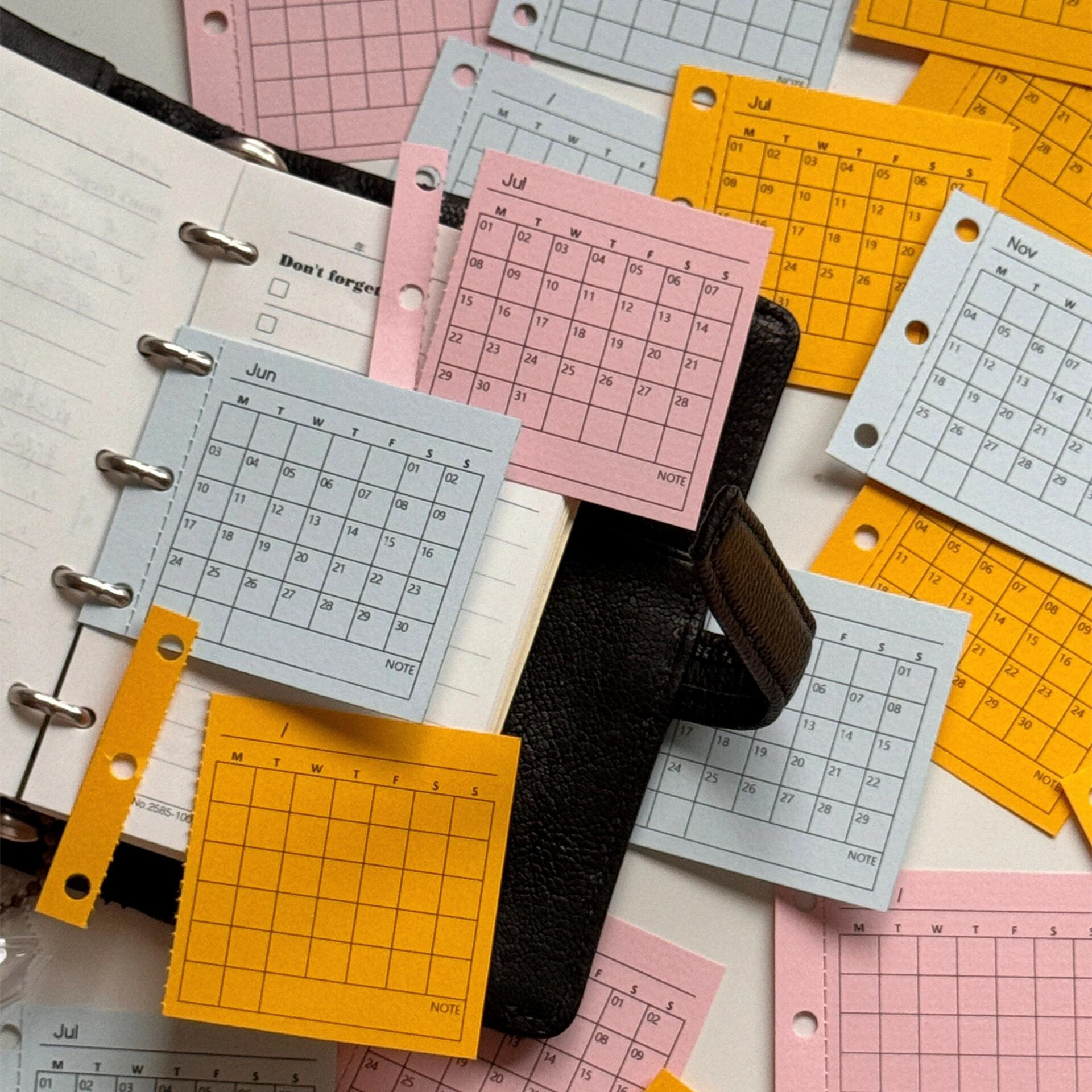 彩色可撕拉便签本活页手帐备忘清单月历打卡记事留言本diy素材纸-阿里巴巴