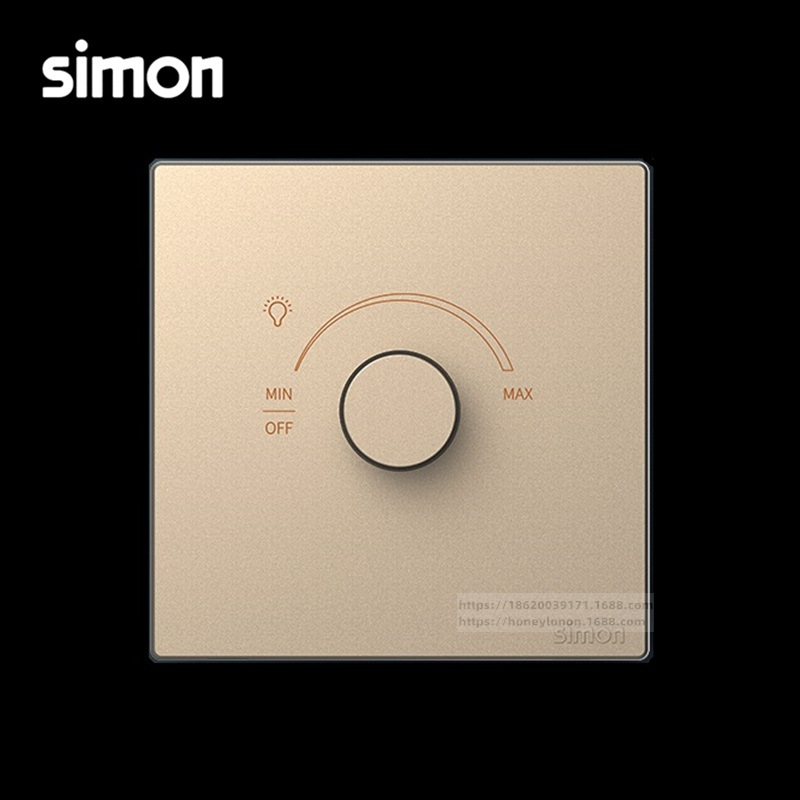 Simon/西蒙 M3系列 调光开关(二线,可控硅调光)（香槟）58E101-46-阿里巴巴