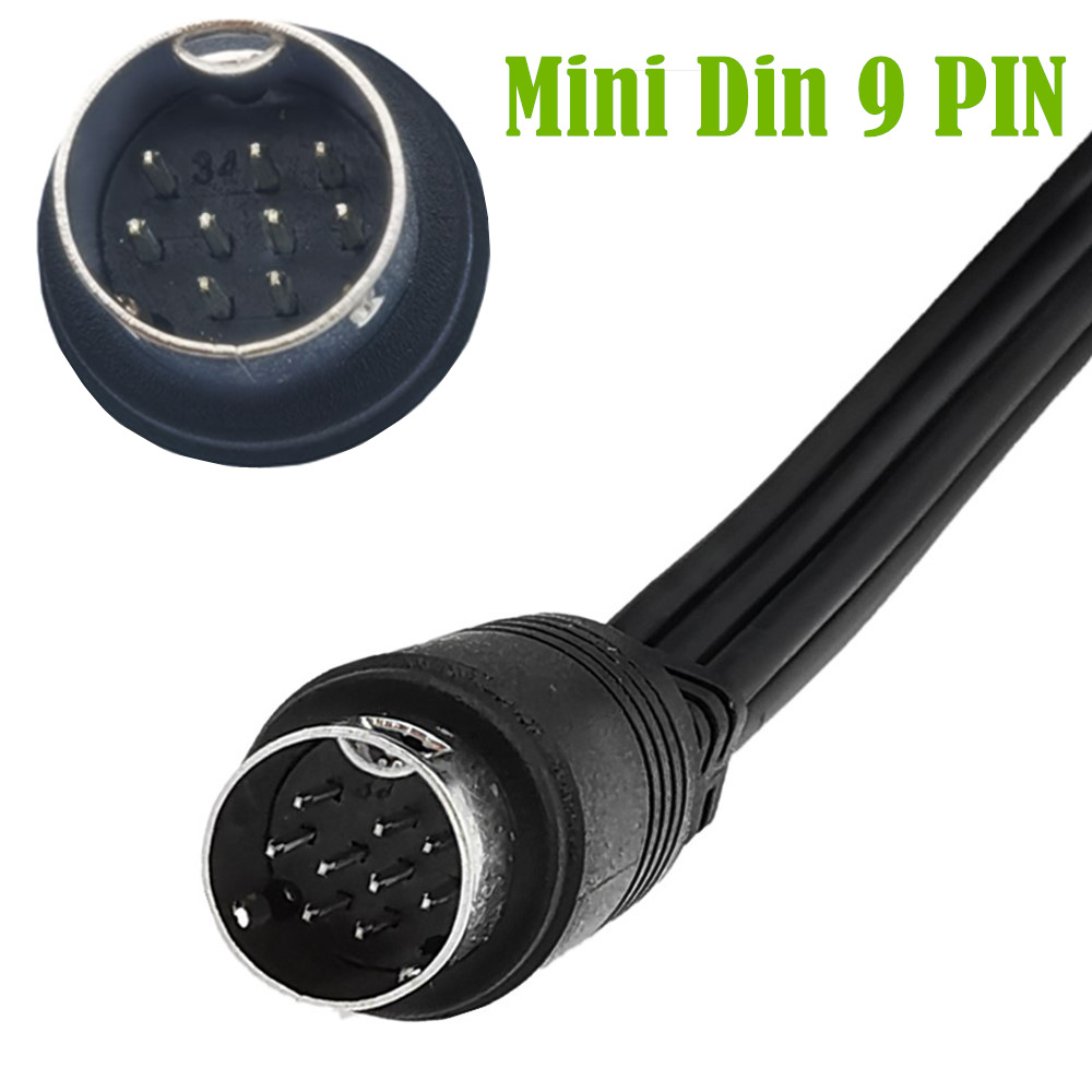 mini DIN 9pin转6RCA音视频线9 Pin Audio and Video DIN Cable-阿里巴巴