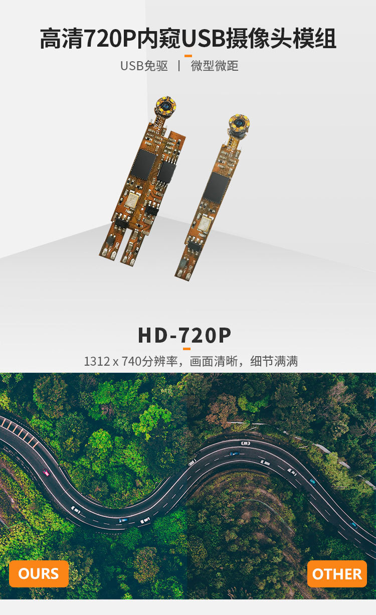 100万像素OV9734高清医疗鼻镜喉镜内窥镜模组USB带LED摄像头模组-阿里巴巴