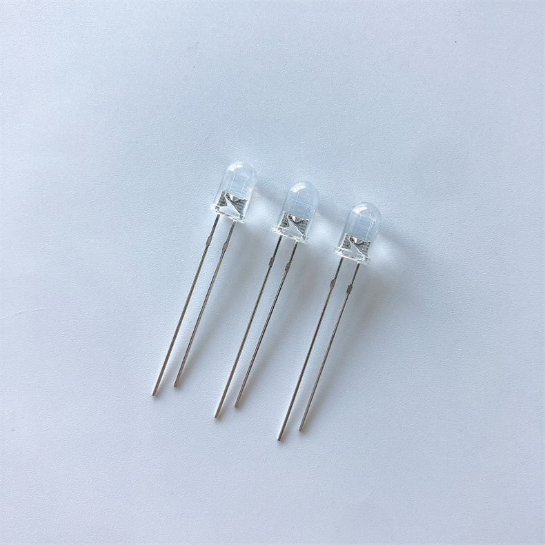 f5直插灯珠红光led齐纳二极管 5mmLED灯珠圆头透明白光发光二极管-阿里巴巴