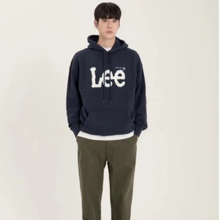 LEETPAB韩国设计2024秋季新品舒适春秋款lee男女款情侣连帽卫衣-阿里巴巴