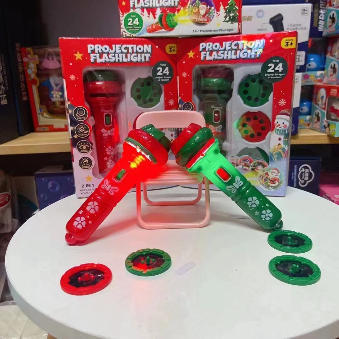 Cross-border e-commerce Christmas projection flashlight luminous toy ...