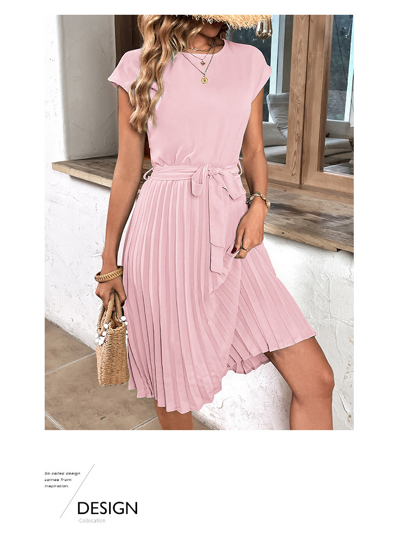 New Women's Casual Strappy Solid Color Dress