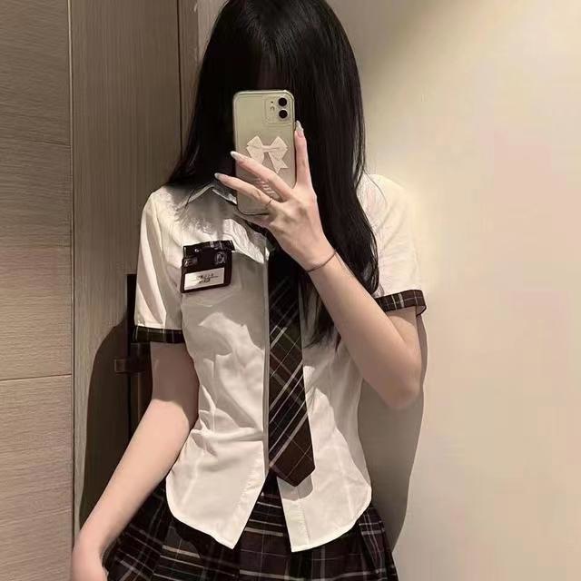 情趣内衣JK性感学生装cos制服诱惑夏季短裙搭百褶裙格子套装1956-阿里巴巴