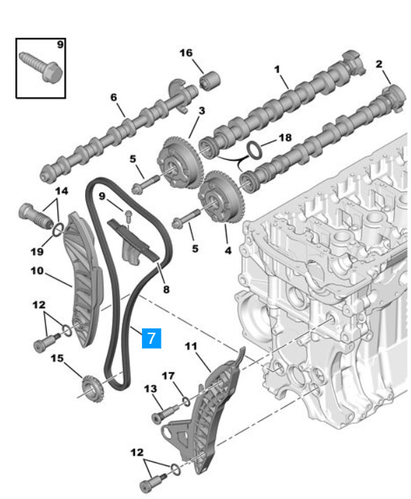适用标致308 508 3008 C4L DS 正时链条 0816J2 9822827080-阿里巴巴