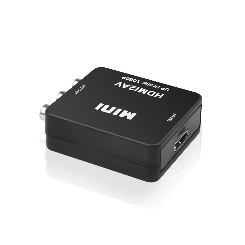 HD Video Box 1080P HDMI To AV CVSB L/R RCA Converter HDMI2AV-阿里巴巴