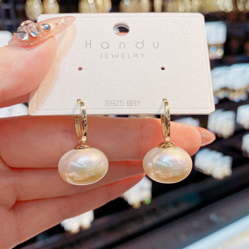 韩国气质简约珍珠耳扣女2021秋季新款高级感耳环个性百搭大气耳坠-阿里巴巴