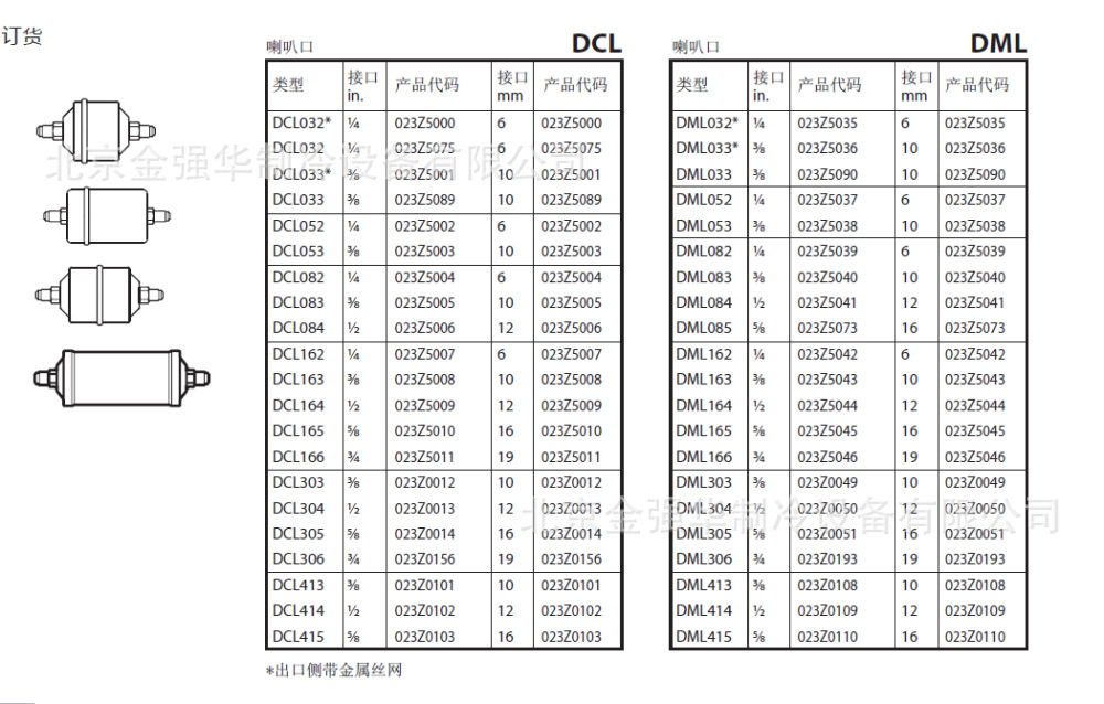 Danfoss丹佛斯过滤器DCL/DML162S 163S 164S 165S 166S 167S 焊口-阿里巴巴