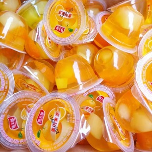果肉果樱桃椰果冻批发散装水果果冻整箱儿童零食水果冻布丁亚马逊-阿里巴巴