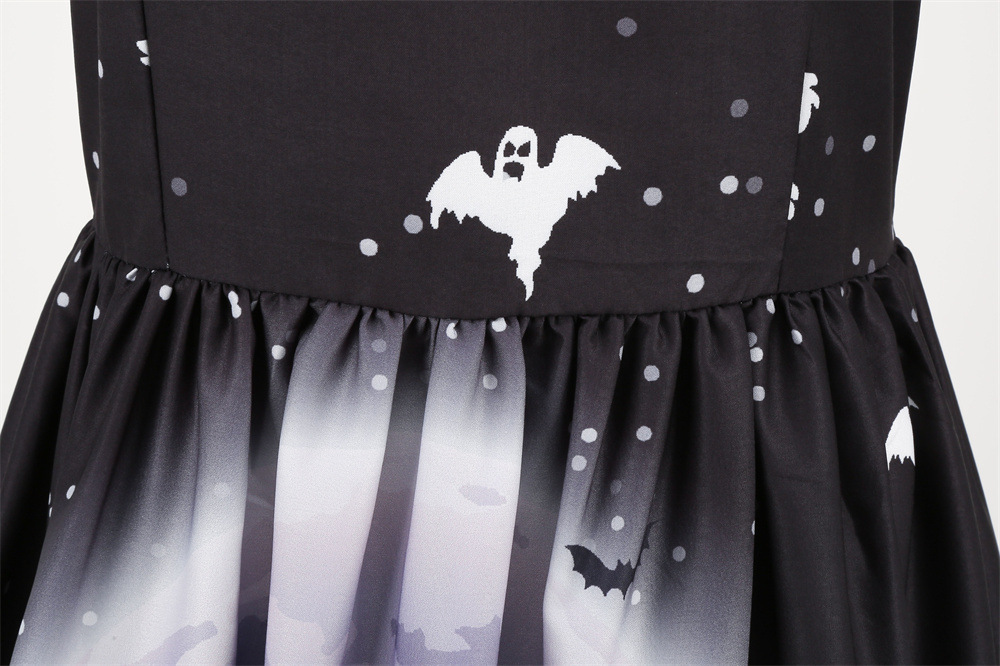 Halloween Women's Lace Prom Dress Elegant Horror Vintage Dress