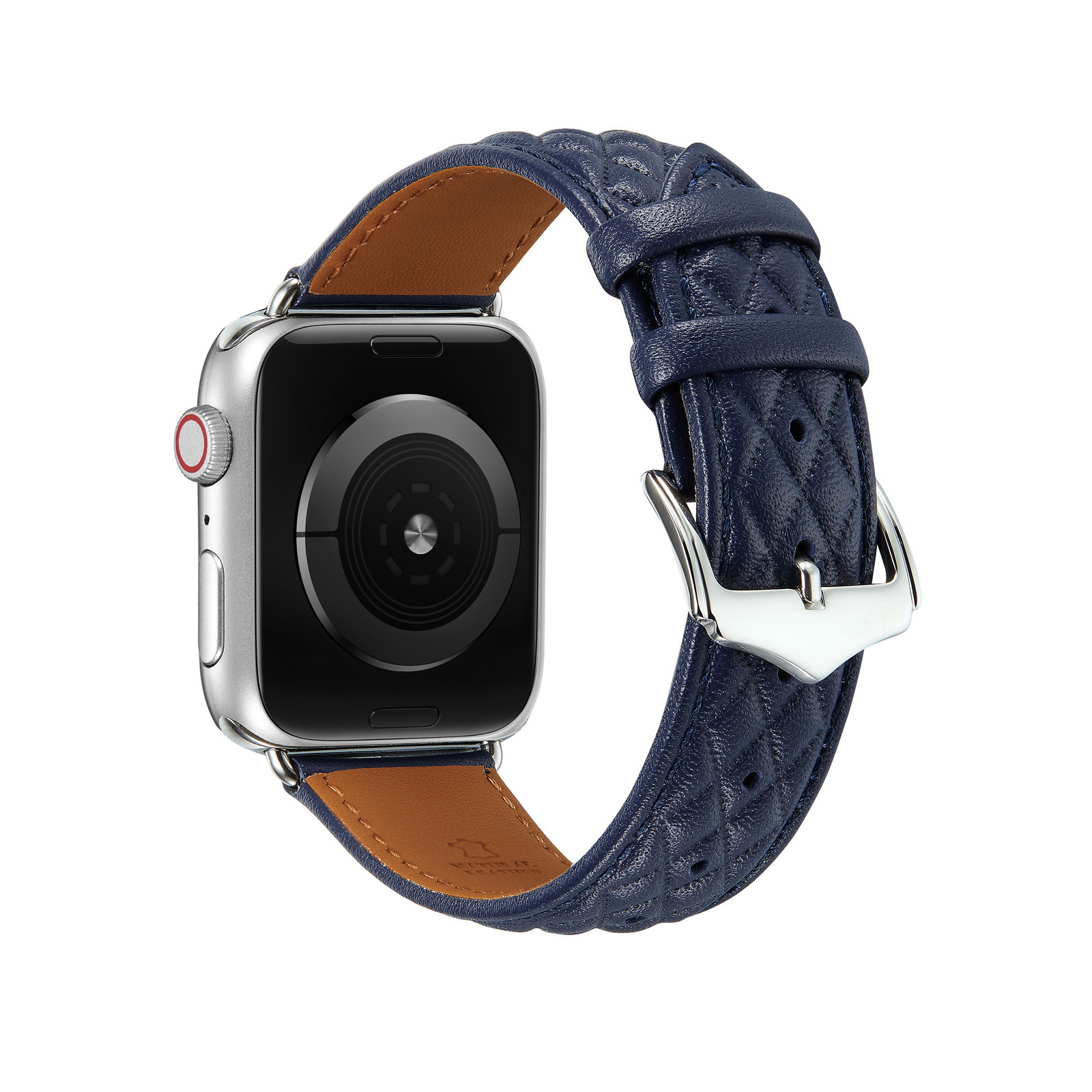 适用苹果手表Apple Watch小香风菱格纹表带iwatch1-7头层牛皮表带-阿里巴巴