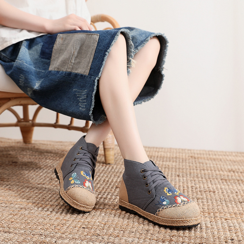 Women girls Old Beijing cloth shoes women folk embroidered hanfu cloth ...
