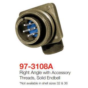 97-3108A-16S-4S /P 2芯弯航空插头 -Amphenol安费诺连接器-阿里巴巴