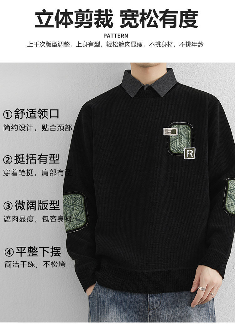 淘宝客-R9999-P45-2025贴布加绒加厚奥粒绒高品假两件卫衣男-冬69-阿里巴巴