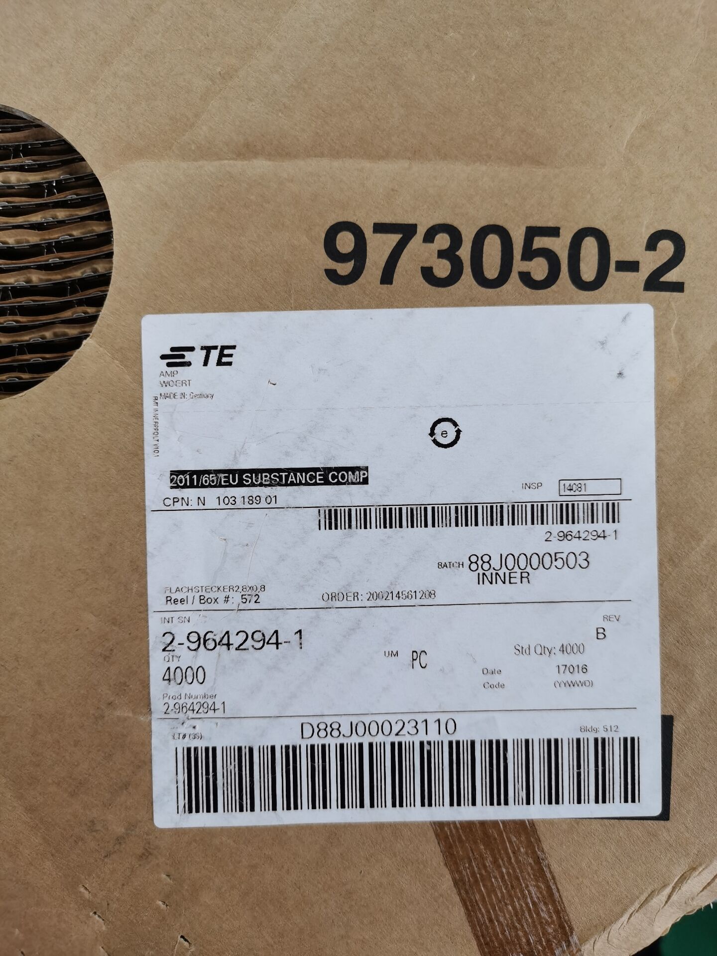 一个起拍现货原厂 TE 2-964294-1 端子-阿里巴巴