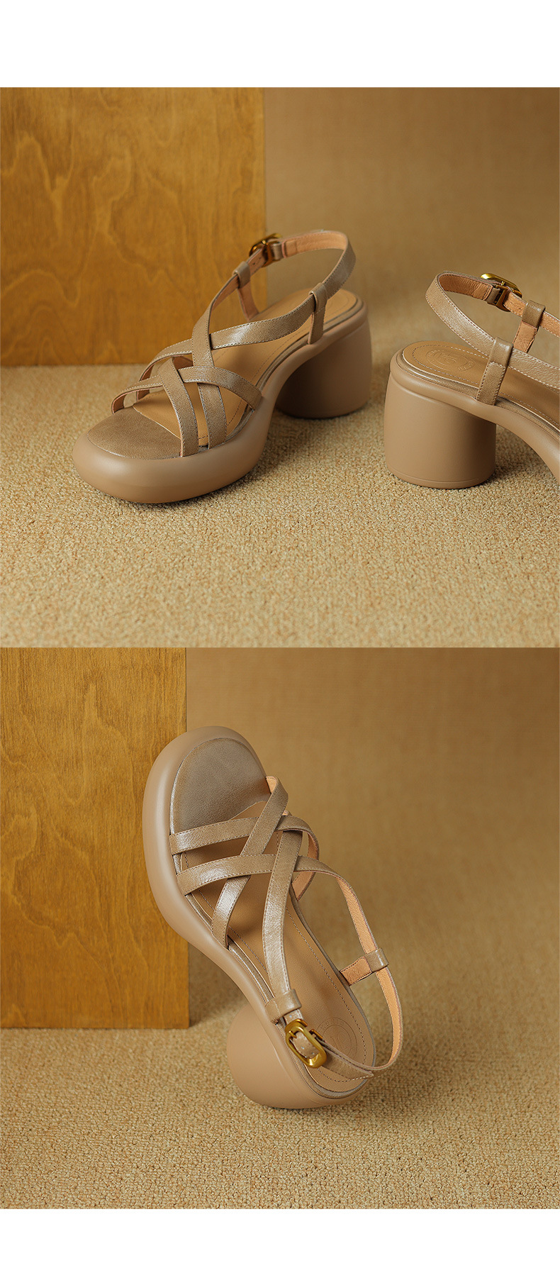 CHIKO Mercy Open Toe Block Heels Platforms Sandals