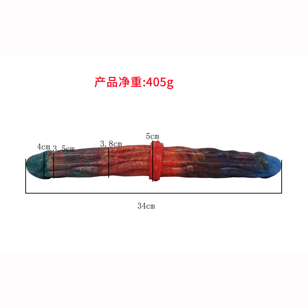 女性双头假阴茎 仿真阳具 水波纹长款 柔软硅胶 成人用品 Dildo 阿里巴巴