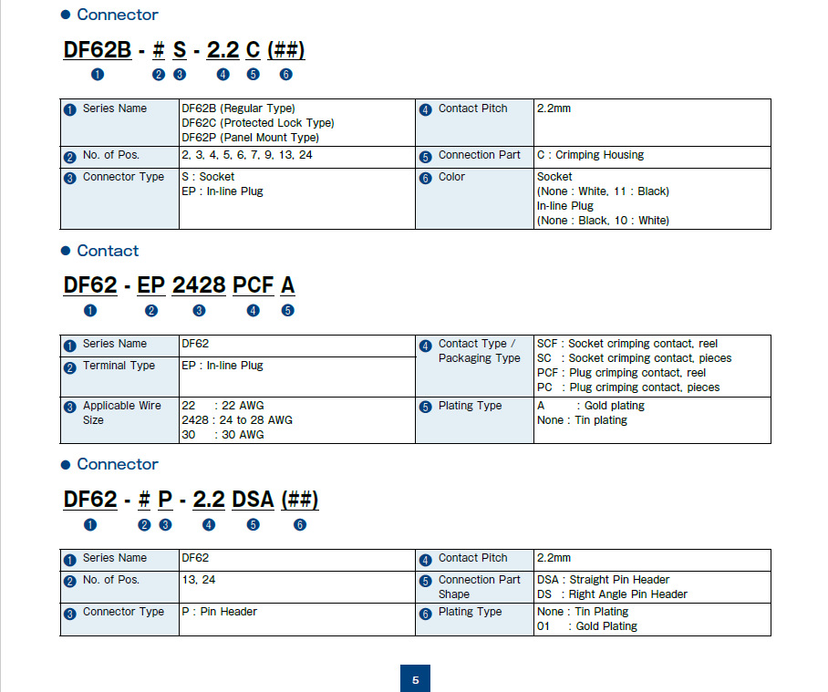麦勒克电子DF62B-2EP-2.2C广濑塑壳端子现货期货销售-阿里巴巴
