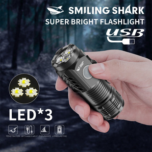 Mini LED super bright three-eye lamp bead flashlight-阿里巴巴