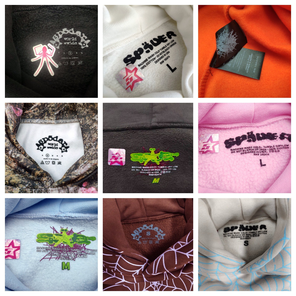 Sp5der海外原版重磅450G加厚摇粒绒发泡印蜘蛛卫衣帽衫男现货批发-阿里巴巴