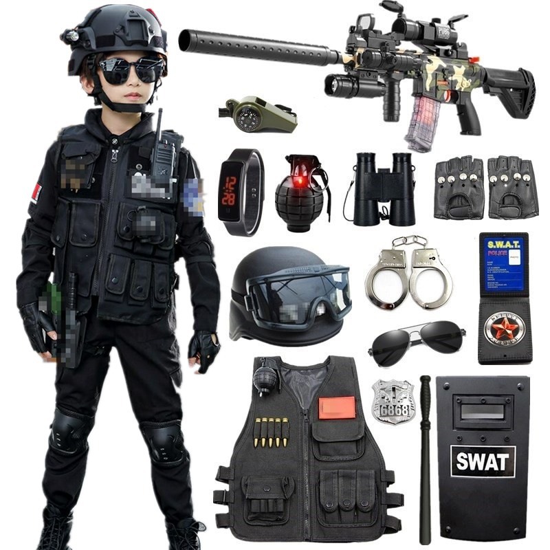 children's soldier toy gun suit boy uniform simulation outdoor cs ...