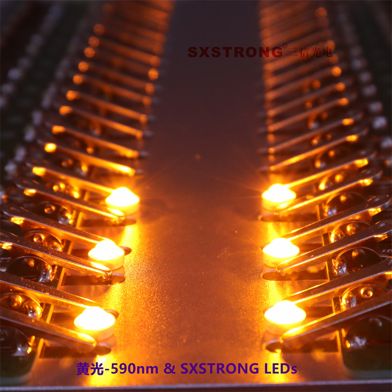 厂家批发3W黄光590nm大功率led灯珠琥珀光595nm台湾光宏黄光灯珠-阿里巴巴