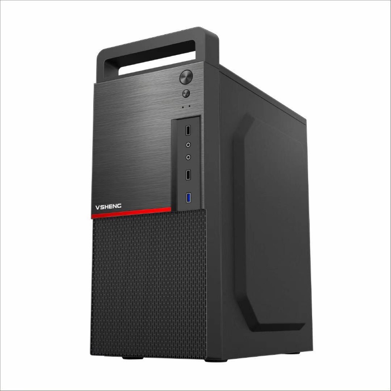 VSHENG威盛手提台式机抽拉现货立式主机黑色上置台式机箱大主机箱-阿里巴巴