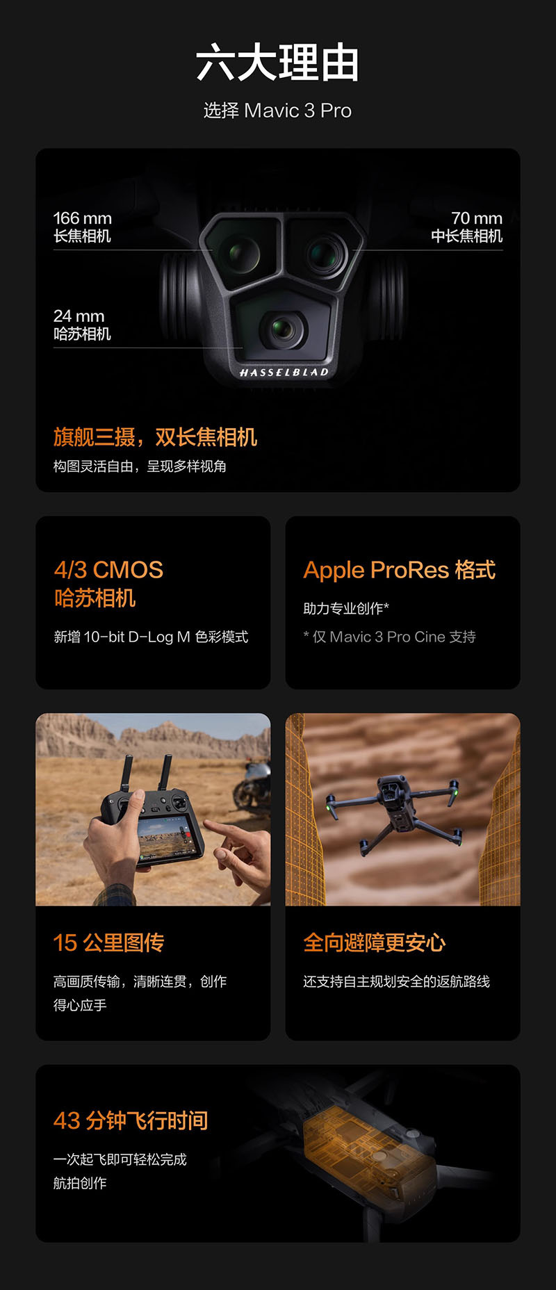 大疆 DJI Mavic 3 Pro 御3三摄旗舰航拍机Mavic 3 Pro Cine无人机-阿里巴巴