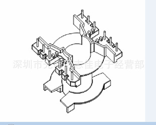 PQ5030骨架变压器骨架PQ5030通讯骨架立式6+6针骨架-阿里巴巴