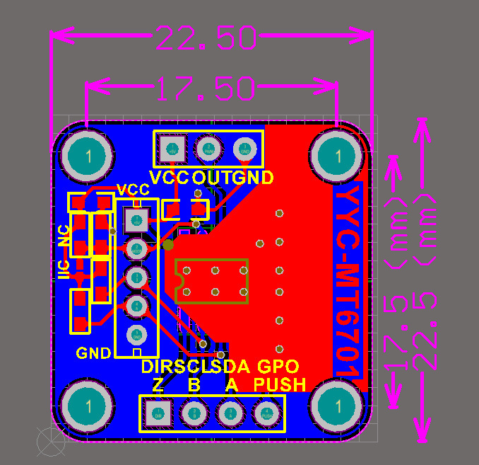MT6701磁编码器 磁感应角度测量传感器模块14bit高精度替代AS5600-阿里巴巴