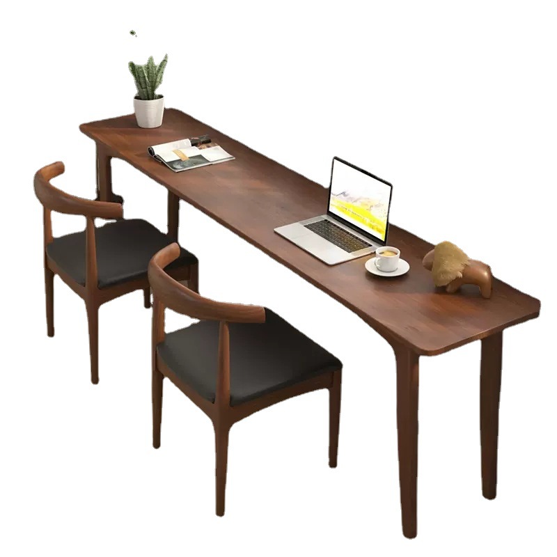 All Solid Wood Narrow Desk Long Table Bedroom Window Side Table Wall ...