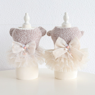 Petstyle 小鹿绒流金纱裙 2023年秋冬 泰迪猫咪服装宠物衣服-阿里巴巴