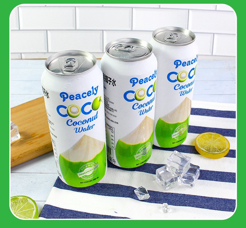 越南进口饮料peacely佩思利椰子水320ml椰子果汁果味饮品铝瓶罐装-阿里巴巴