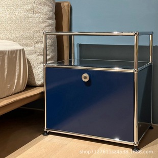 USM床头柜模块化组合柜子客厅边几模块柜中古不锈钢收纳柜边柜-阿里巴巴