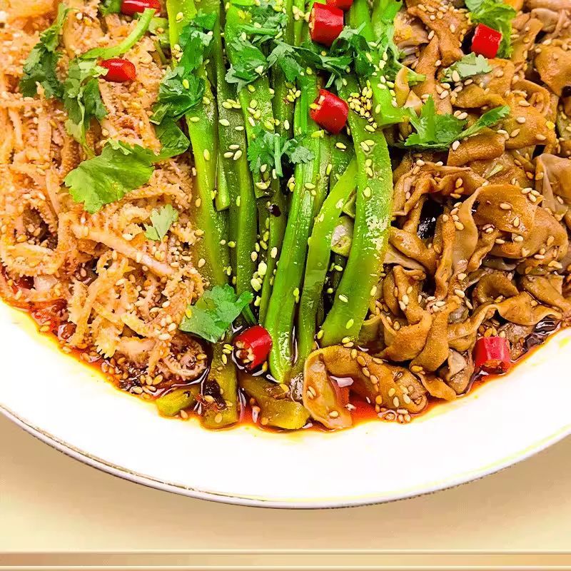 芭东集毛肚冷吃千层肚三拼贡菜鸭肠1350g香辣川味速食凉拌爽口-阿里巴巴