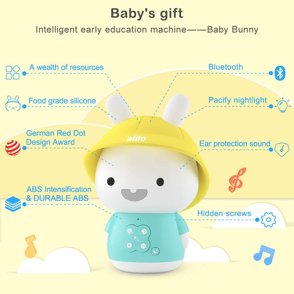 Alilo Smart Learning Robot Bunny Toy Bluetooth Baby Gift-阿里巴巴