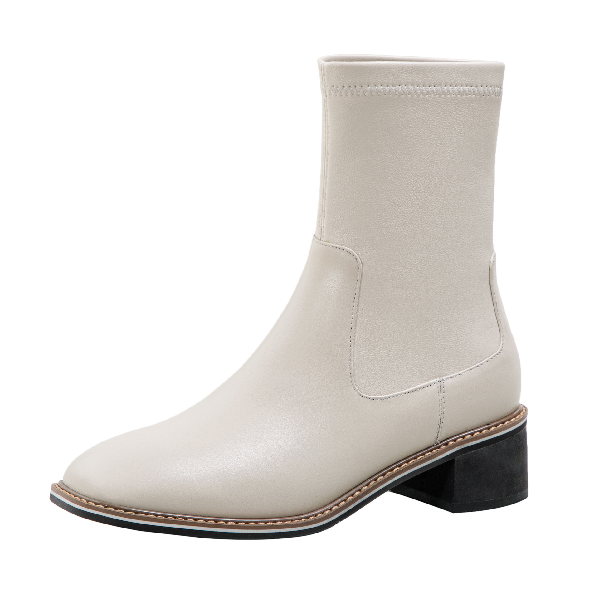 Chiko Square Toe Block Heels Boots