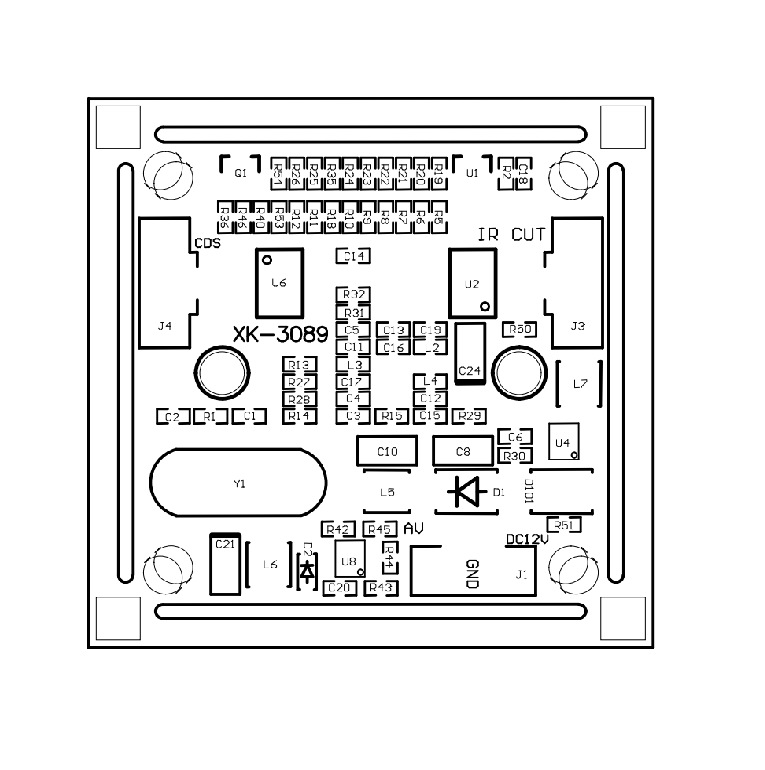 PC1099N CVBS车载摄像头模组红外大巴货车高清夜视倒车模组-阿里巴巴