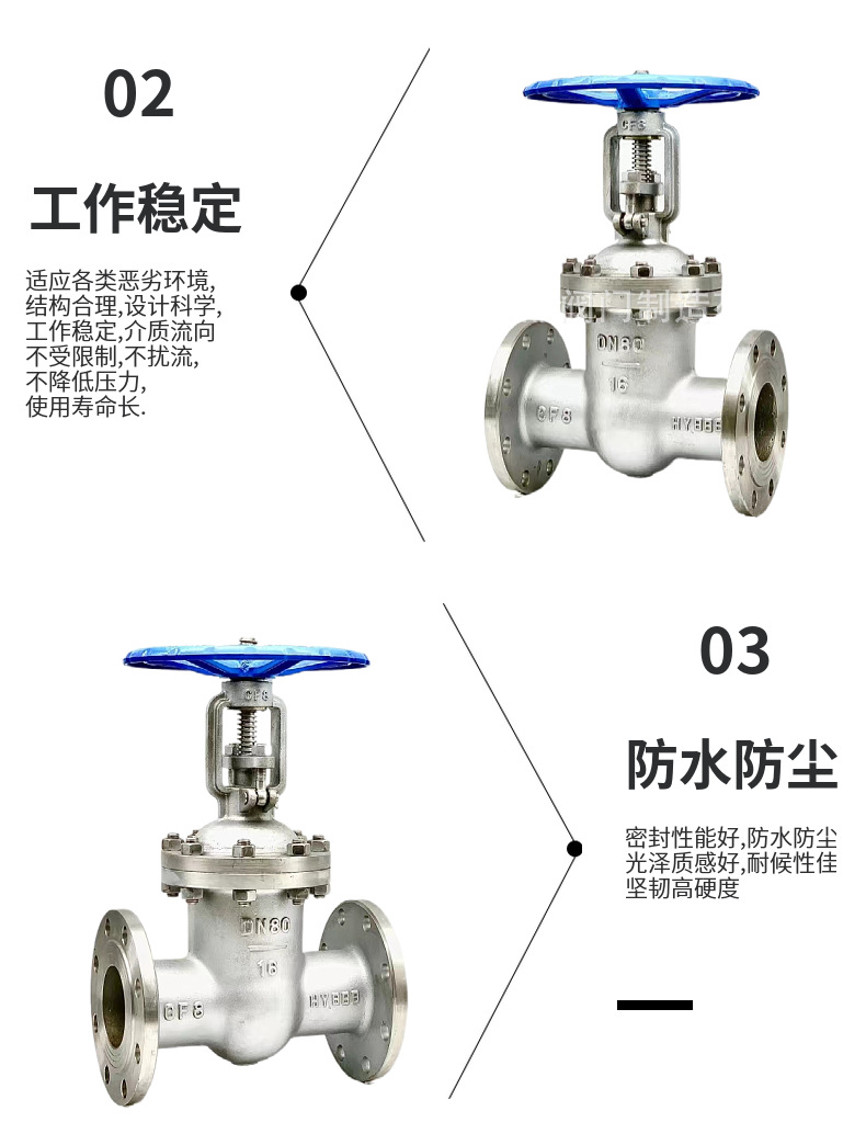 闸阀Z41W-16P 25P 304 316L 不锈钢闸阀 法兰闸阀 手动闸阀 阀门-阿里巴巴
