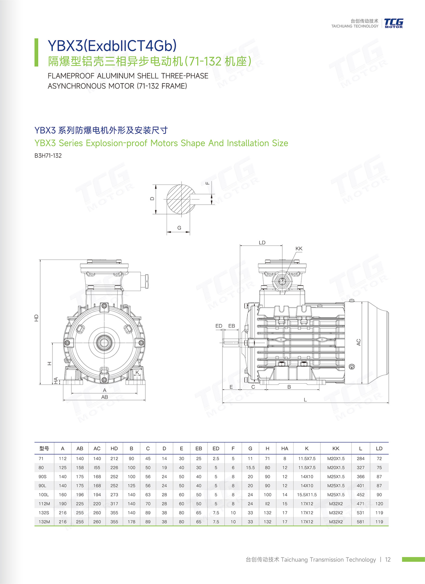 YBX3隔爆型防爆电动机 小接线盒CT4系列防爆电机5.5KW 制造业适用-阿里巴巴