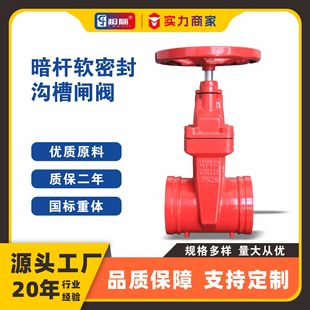 Z85X-16Q暗杆软密封沟槽闸阀 卡箍闸阀球墨铸铁给排水自来水消防-阿里巴巴