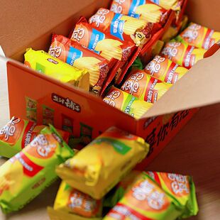 盐津铺子薯片休闲零食多口味薯片礼盒烘焙非油炸膨化 490g 14小包-阿里巴巴