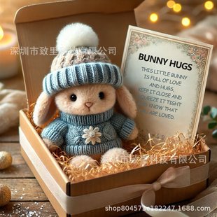 跨境Mini Bunny Hug Cute Easter Gift迷你兔子拥抱复活节礼物-阿里巴巴