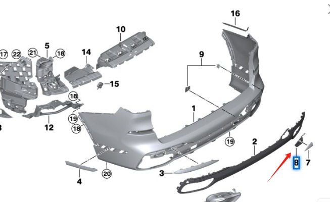 51128093923 适用于宝马 X7G07 后杠拖车盖-阿里巴巴