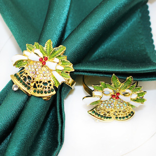 酒店新品圣诞节铃铛餐巾环红果果Napkin clasp镶钻餐巾圈厂家批发-阿里巴巴