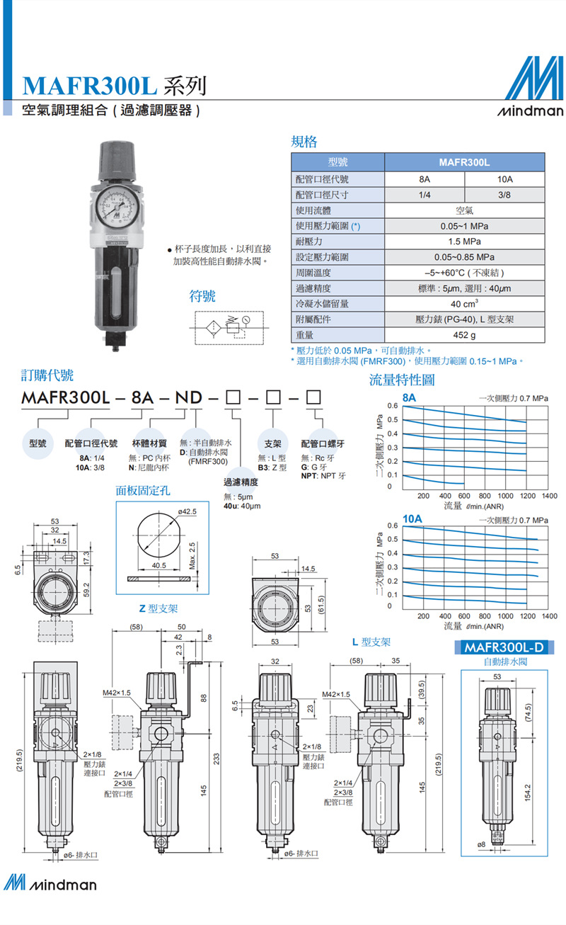 Mindman台湾金器MAFR300L-10A调压阀MAR300-8A过滤器MAF给油器MAL-阿里巴巴