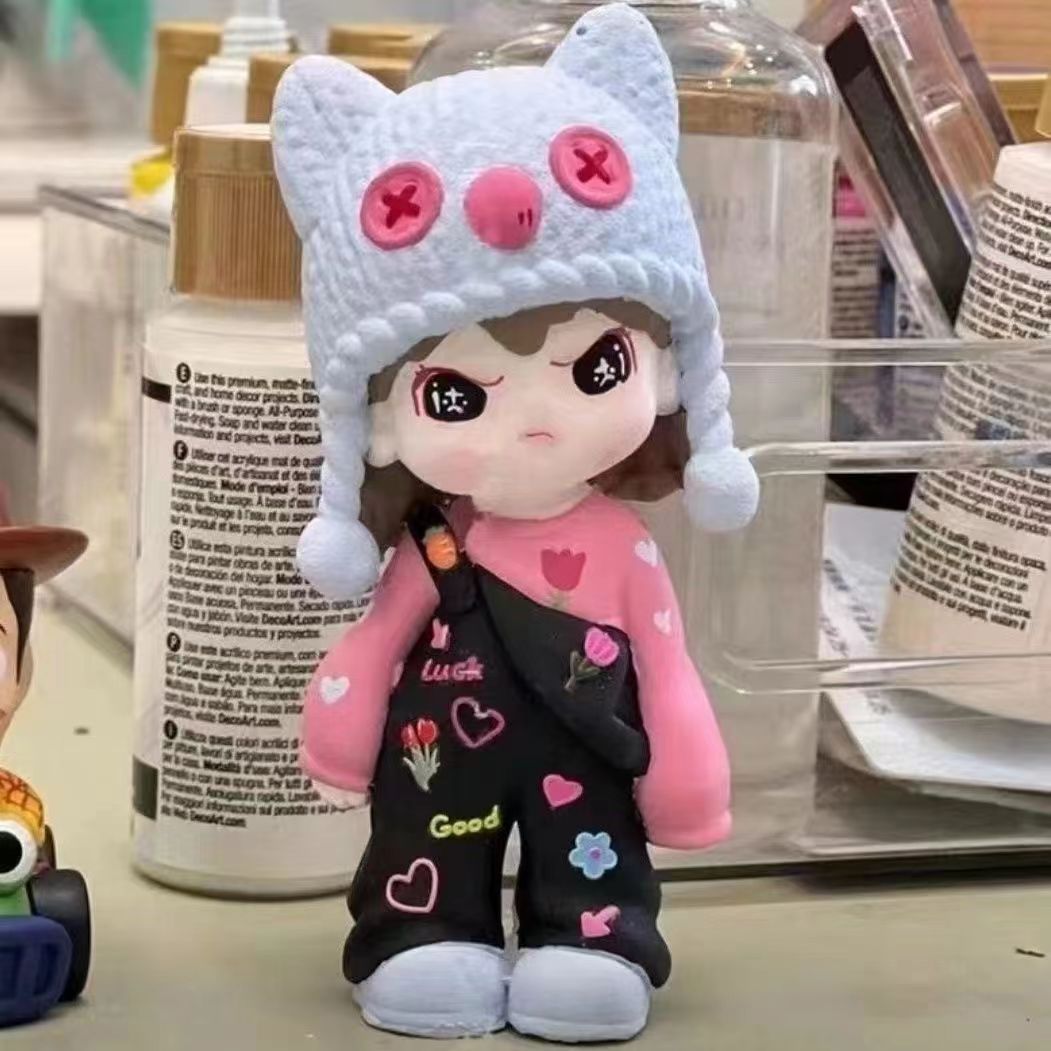 3D立体娃娃拽姐dora生人勿近猎户的女儿白坯手工涂鸦上彩色diy-阿里巴巴